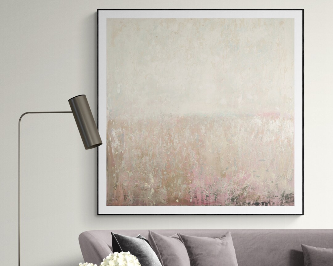 Beige Landscape Art Print: Neutral Pastel Wall Decor by Camilo Mattis ...