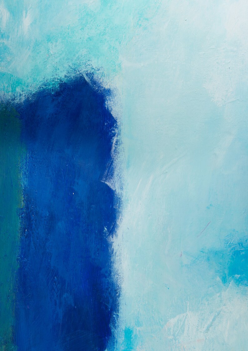 Blush Indigo Abstract Fine Art Print Oversized Abstract - Etsy