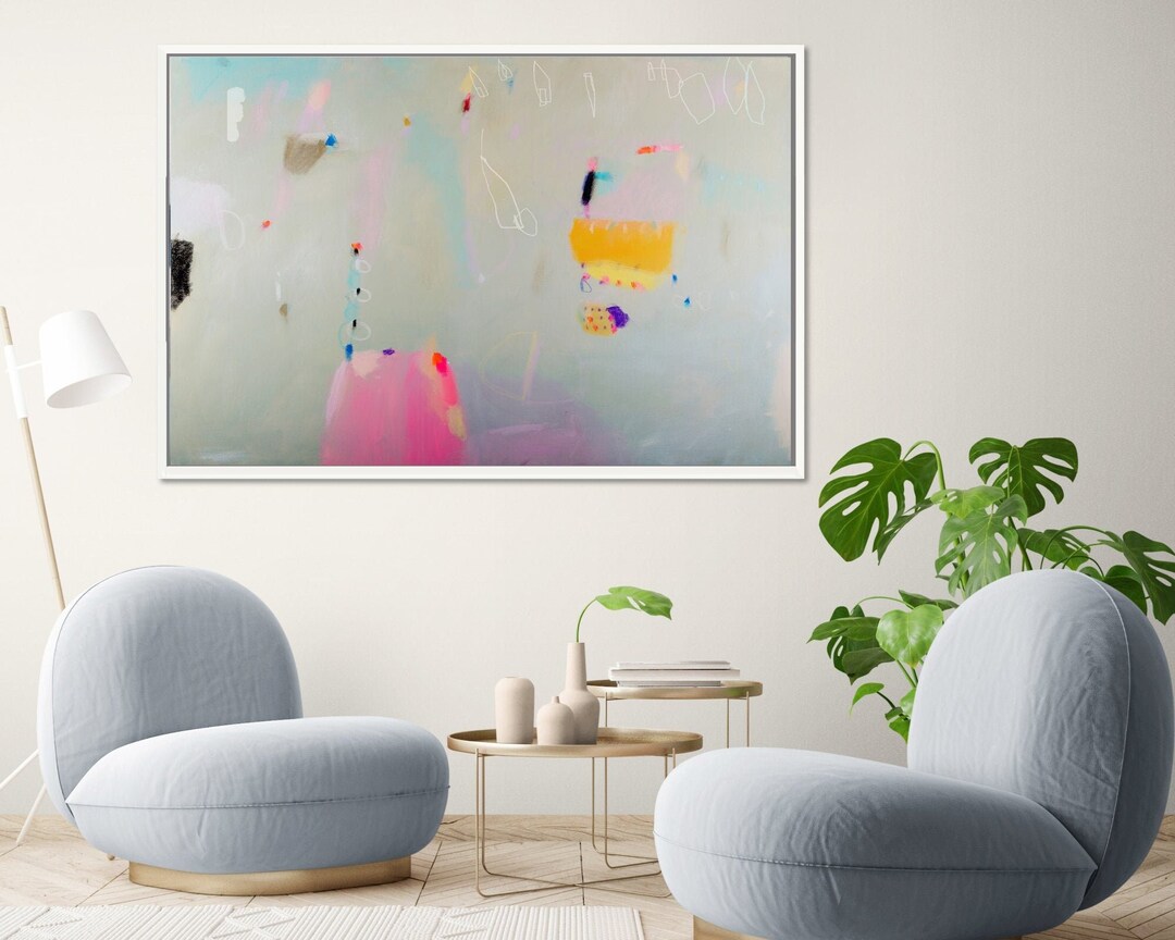 Large Abstract Art Print - Modern Wall Decor - Colorful Acrylic ...