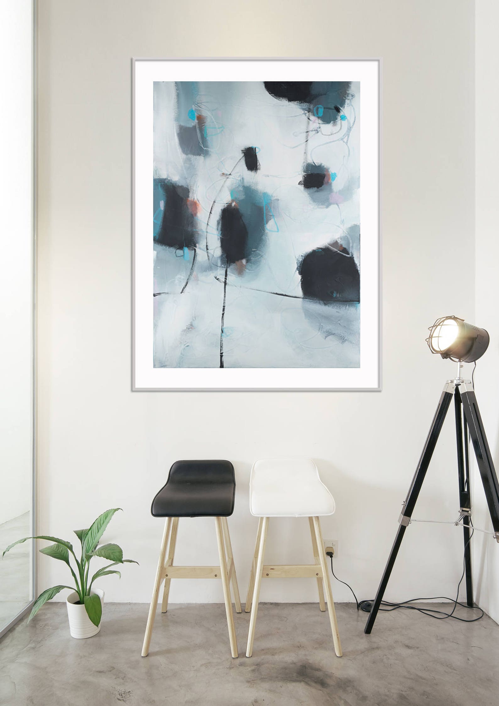 Abstract Art Print Office Wall Art Canvas Print Large - Etsy