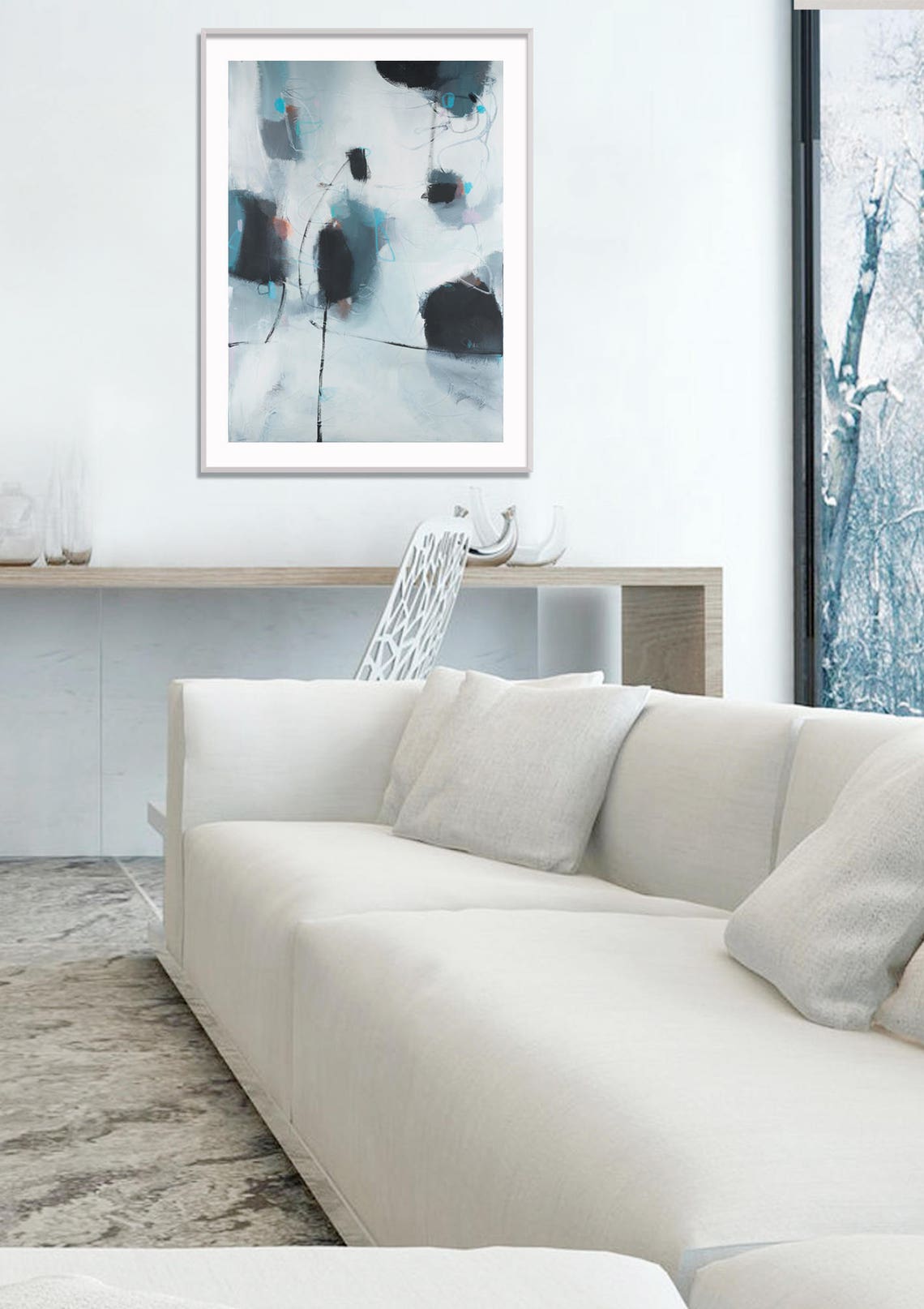 Abstract Art Print Office Wall Art Canvas Print Large - Etsy