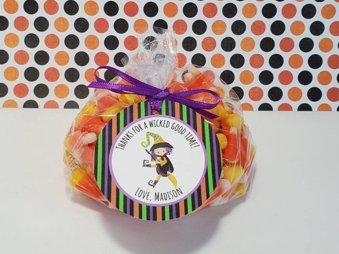 Halloween Party Favor Tags, Little Witch Birthday Treat Tags: Thanks ...