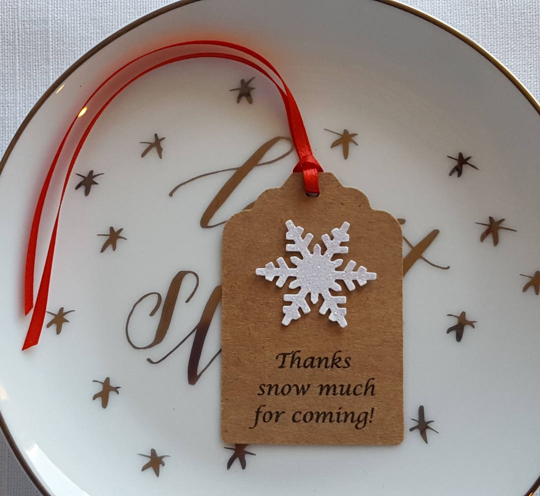 Flocon de neige blanc 'Merci la neige beaucoup pour venir ...