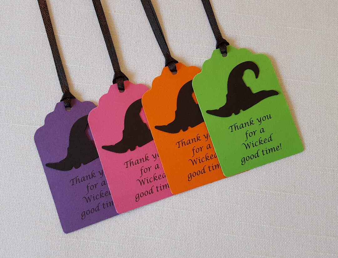 Little Witch Tea Party Favor Tags: 'thank You for a Wicked Good Time ...