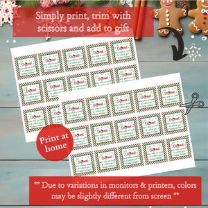 Christmas Donut Gift Tags, Printable Staff Appreciation Holiday Gift ...
