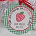 Berry First Birthday Strawberry Favor Tags, Thanks for Celebrating My ...