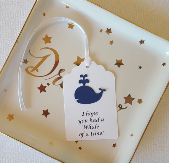 Navy Blue Whale Birthday Party Favor Tags: I Hope You Had a | Etsy