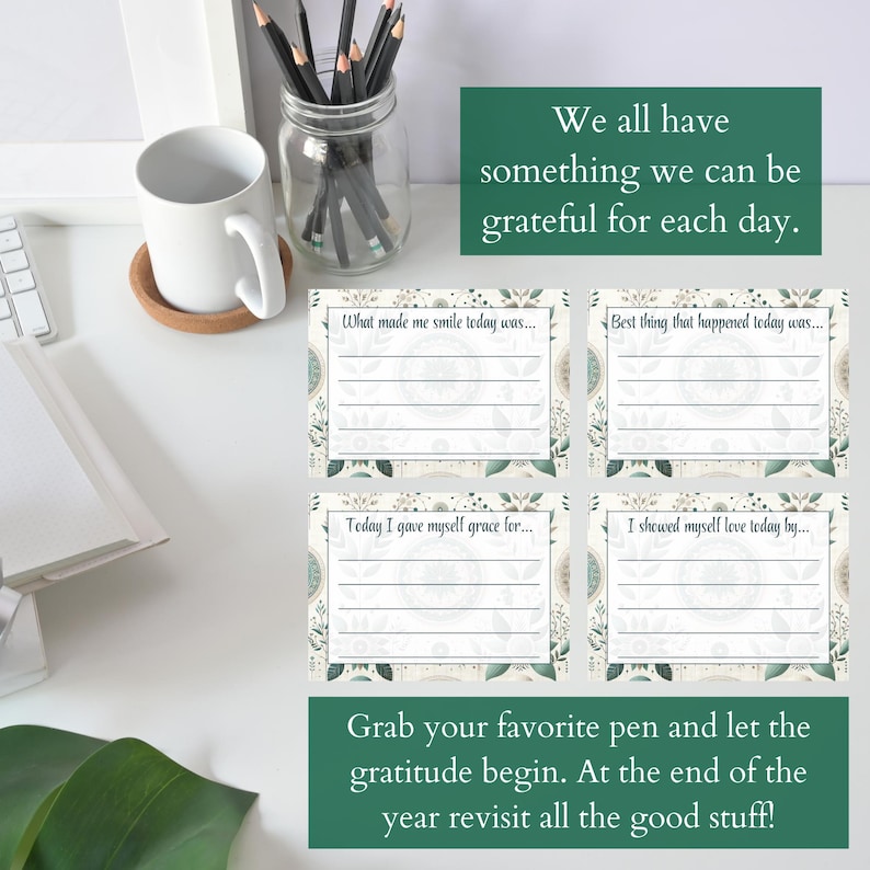 Gratitude Jar Kit Printable, Year of Gratitude Kit, Self Love Kit ...