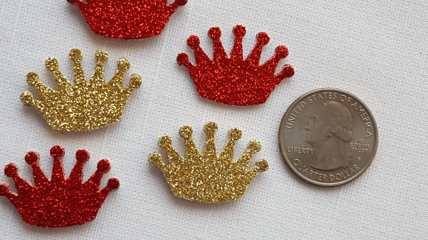 Red & Gold Glitter Royal Prince Princess Crown Confetti, Prince ...
