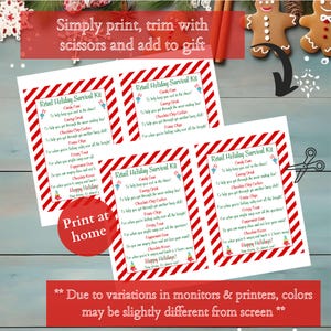 Retail Holiday Survival Kit Gift Cards, Printable Staff Appreciation ...