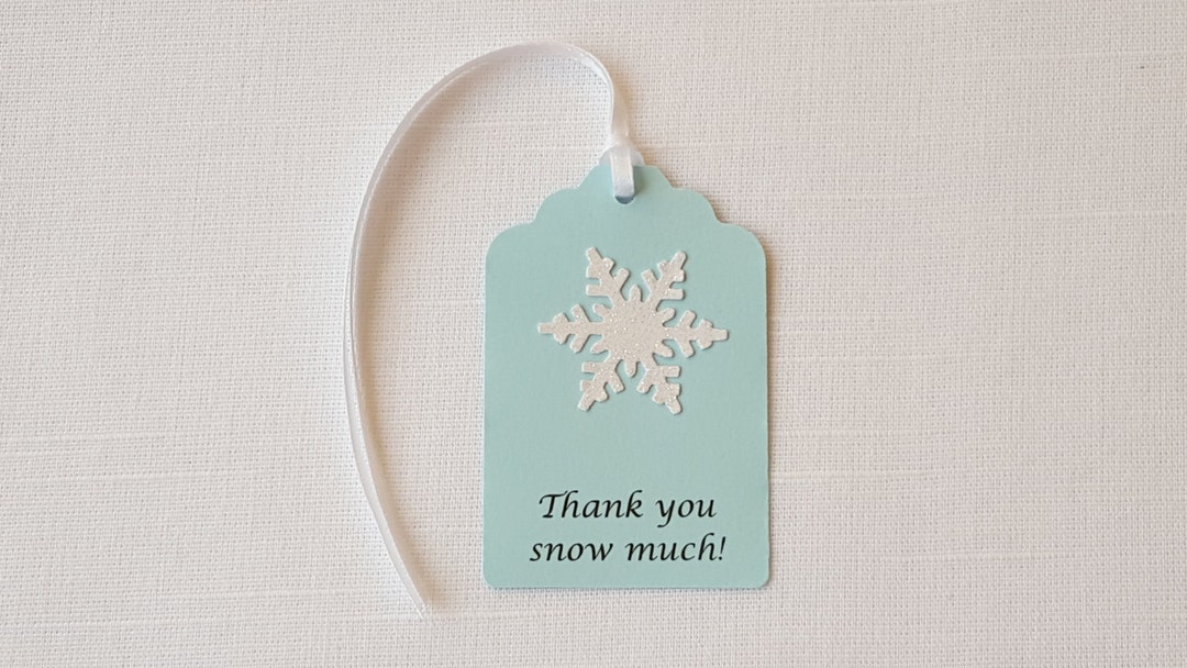 White Snowflake 'thank You Snow Much! Favor Tags, Set of 12, Frozen ...