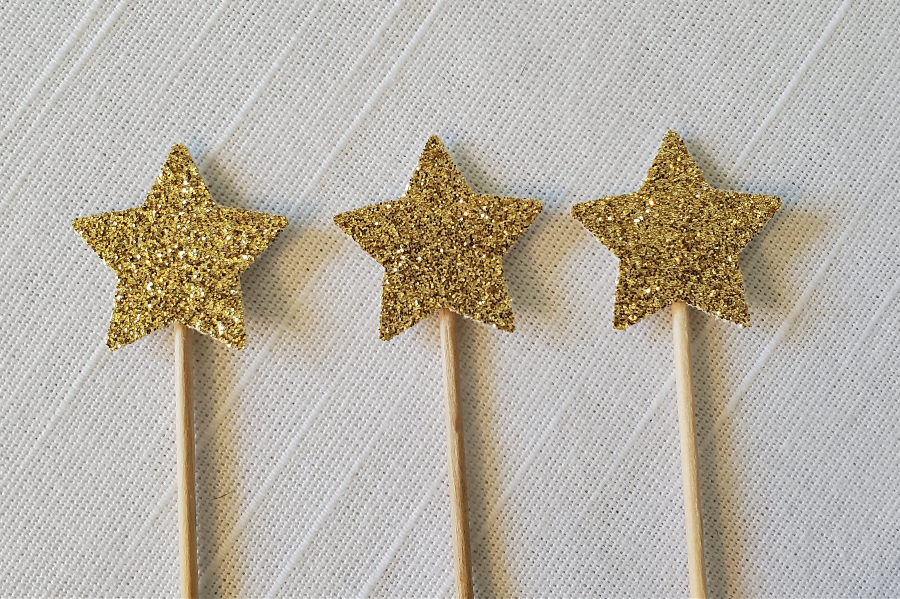Gold Star Food Pick, Twinkle Star Cake Pick, Little Star Baby Shower ...