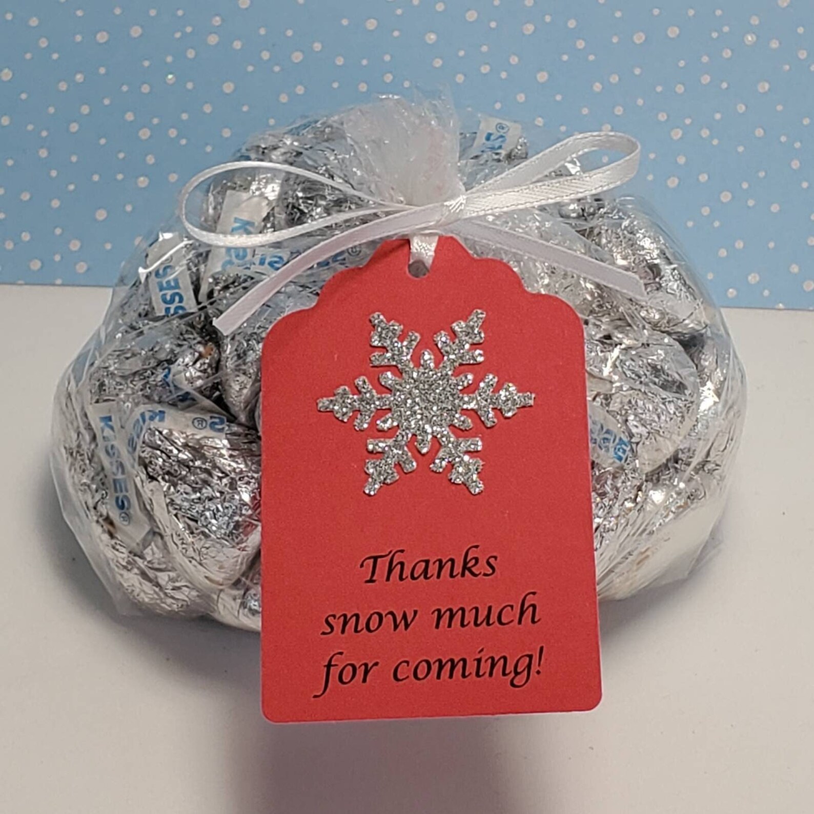 Silver Snowflake 'thanks Snow Much for Coming!' Birthday Party Favor ...