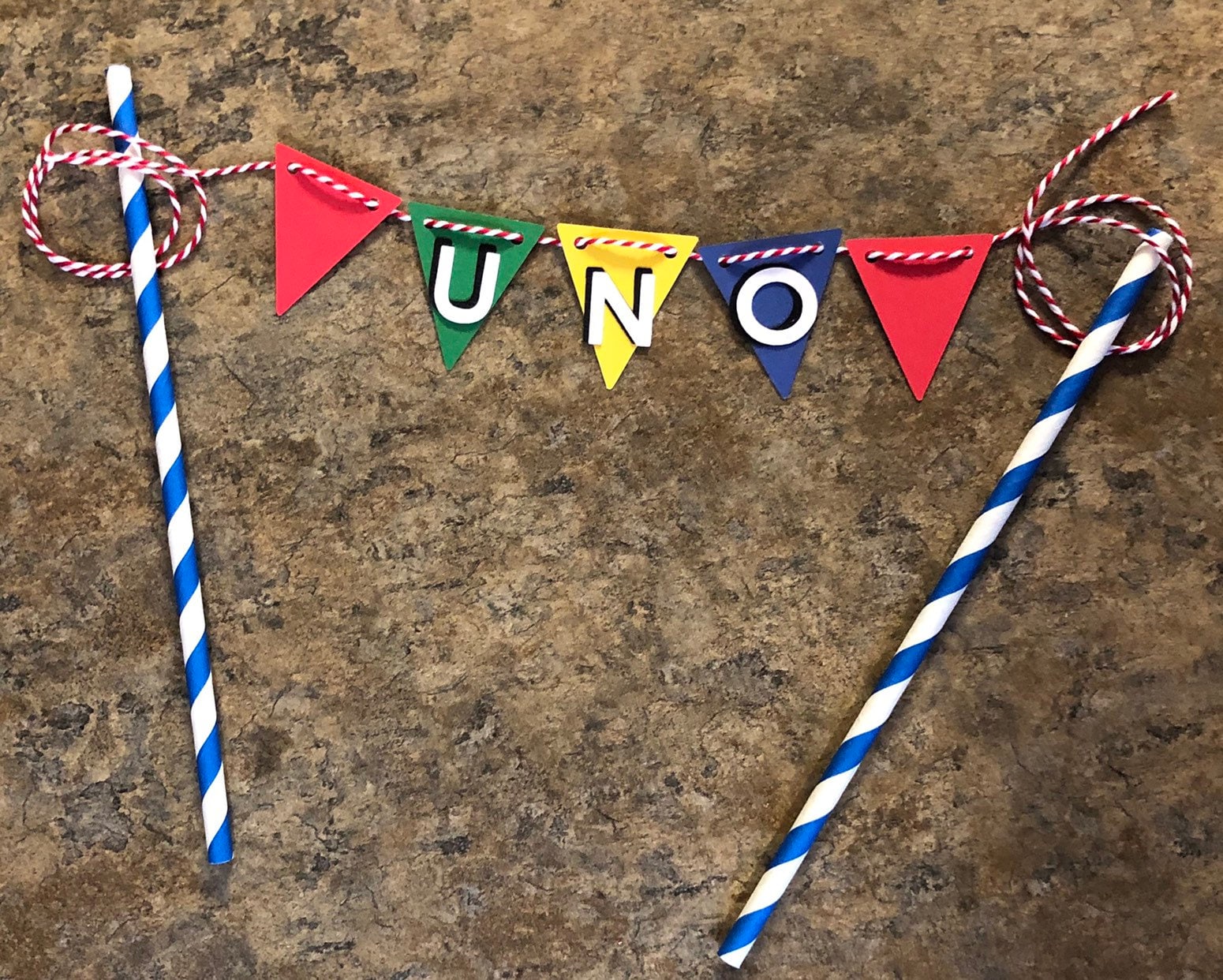 UNO Cake Topper Bunting First Birthday Smash Cake - Etsy