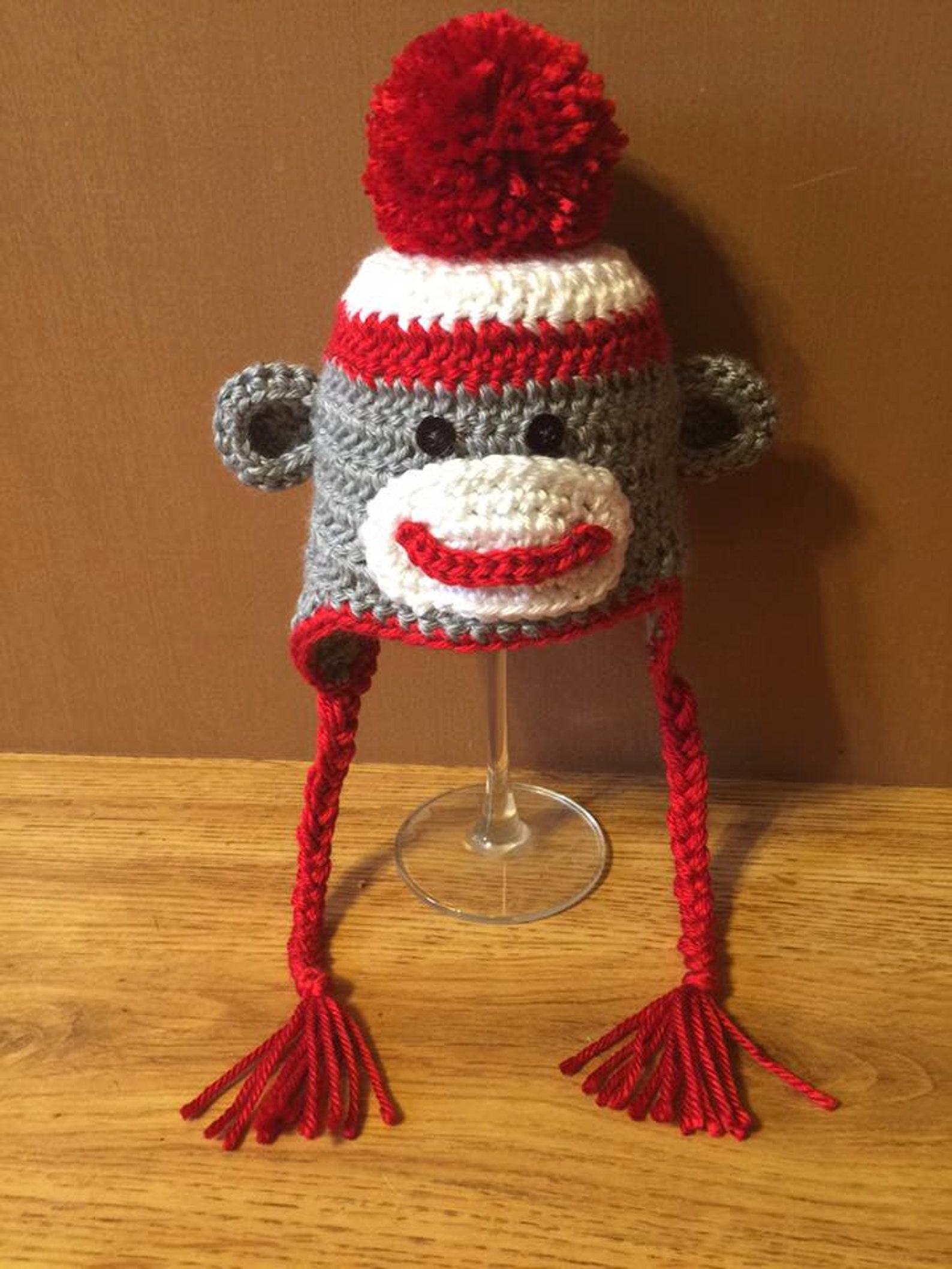 Sock Monkey Hat - Etsy