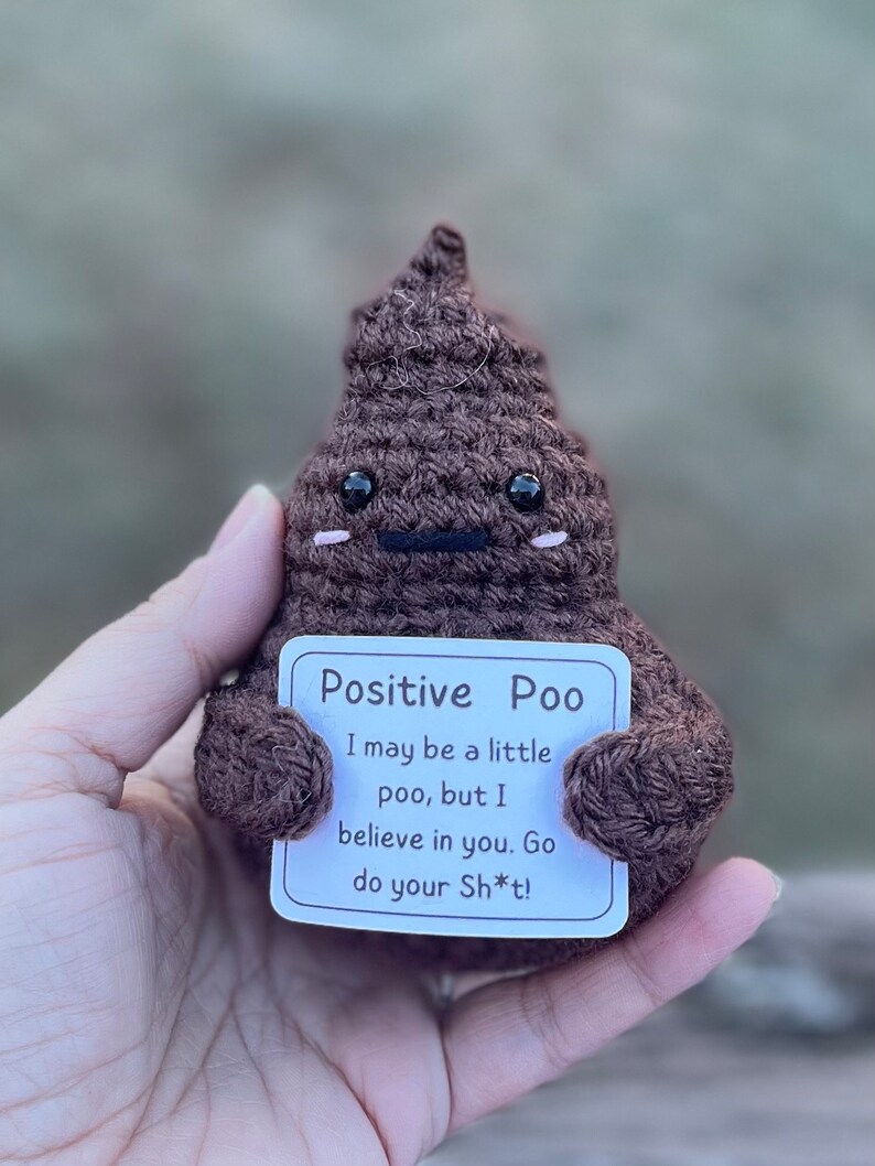 Emotional Support Poo/handmade Crochet Poo/custom Poo Gift/christmas ...