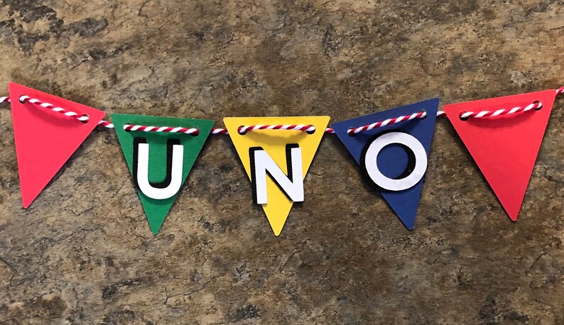 UNO Cake Topper Bunting First Birthday Smash Cake - Etsy