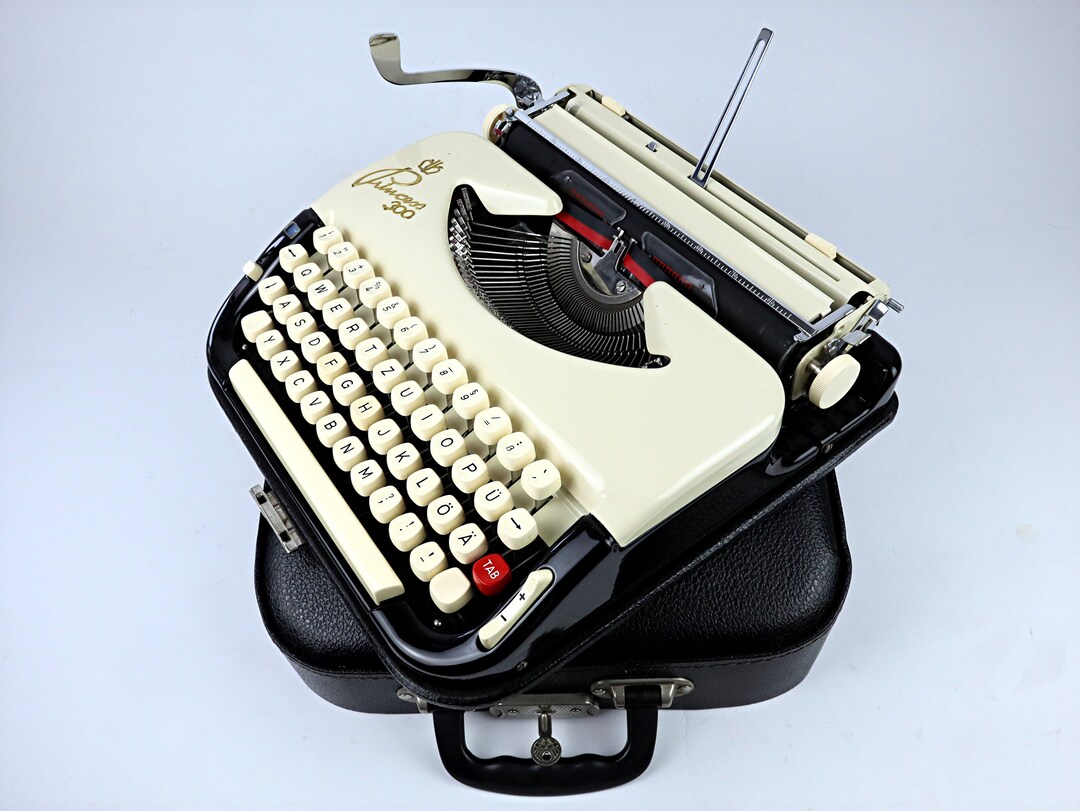 Princess 300 Black/cream Vintage Typewriter From 1964 With Original ...