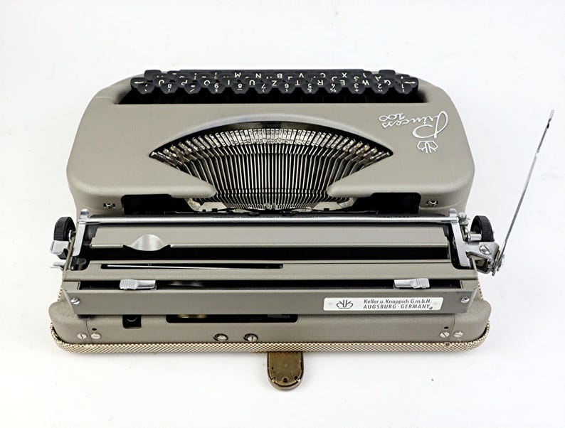 Princess 100 Vintage Typewriter Matt Gray With Case From 1955 With ...