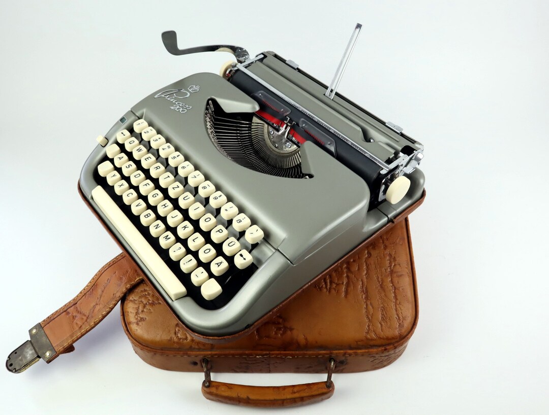 Princess 200 Vintage Typewriter From 1953, Silver Gray Metallic With ...