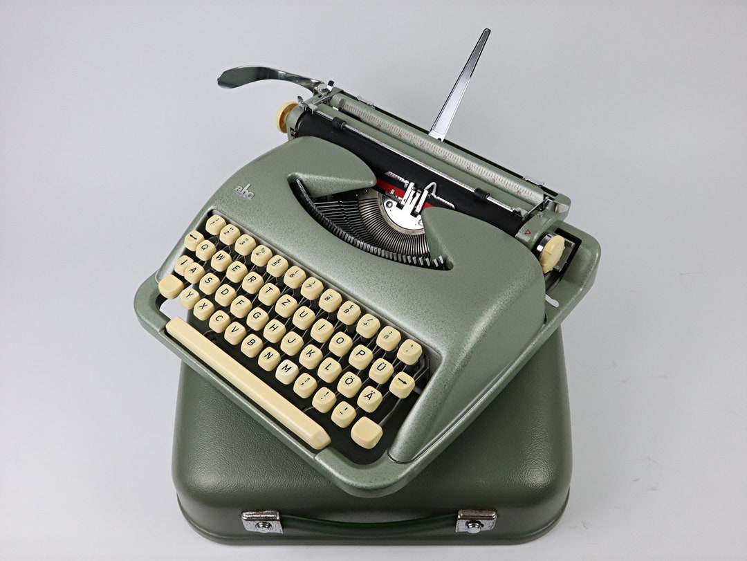 Vintage ABC Typewriter From 1962, Wilhelm Wagenfeld Design, Green ...