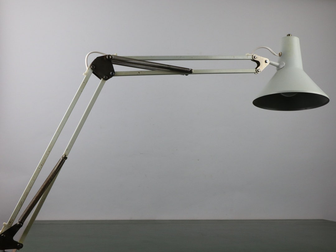 Vintage 60s/70s Desk Lamp Workshop Lamp Swivel Arm Lamp Industrial Lamp ...