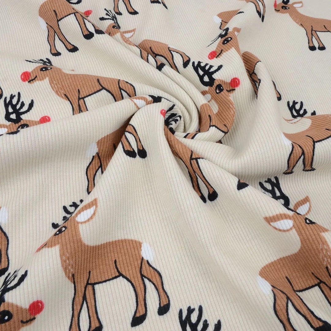 Rudolph Ribbed Knit Tygdrommar Organic Rib Knit 2x1 Ribbing Fabric for ...
