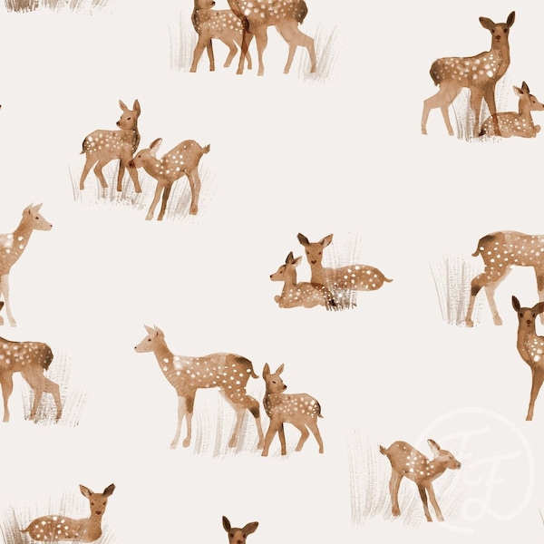 Fawn Print Fabric - Etsy