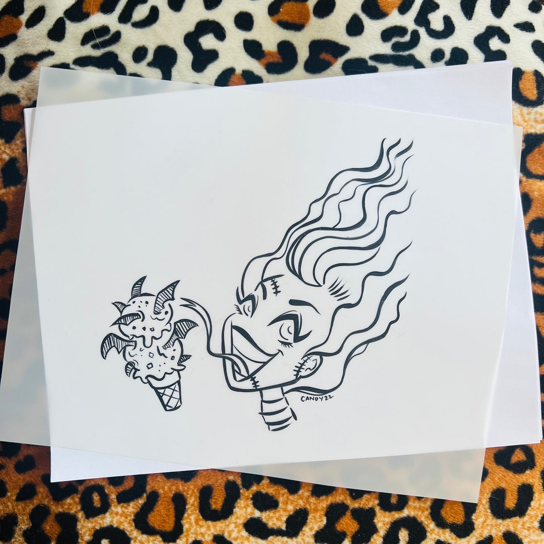 Eye Scream Original Ink Drawing by Candy - Etsy