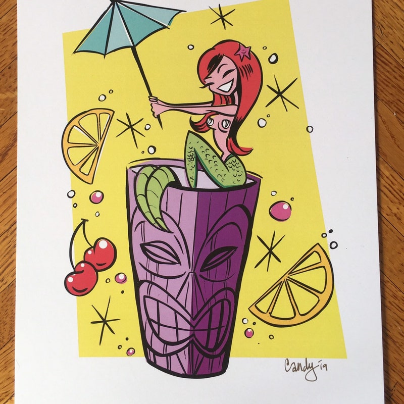 Mermaid Pin Up - Etsy