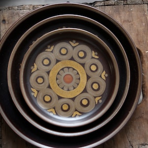 Vintage Denby Made in England Pottery Samarkand Brown Dinner Salad ...