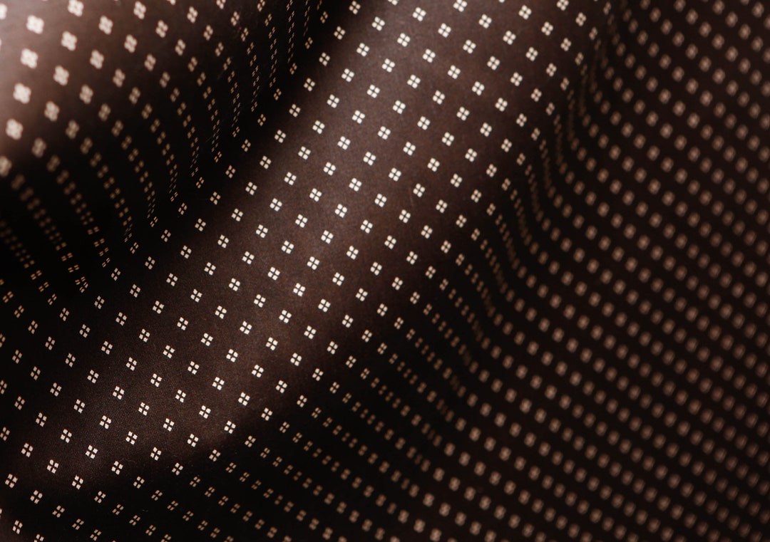 Vintage Margin Designs Chocolate Brown Polished Cotton With Beige ...