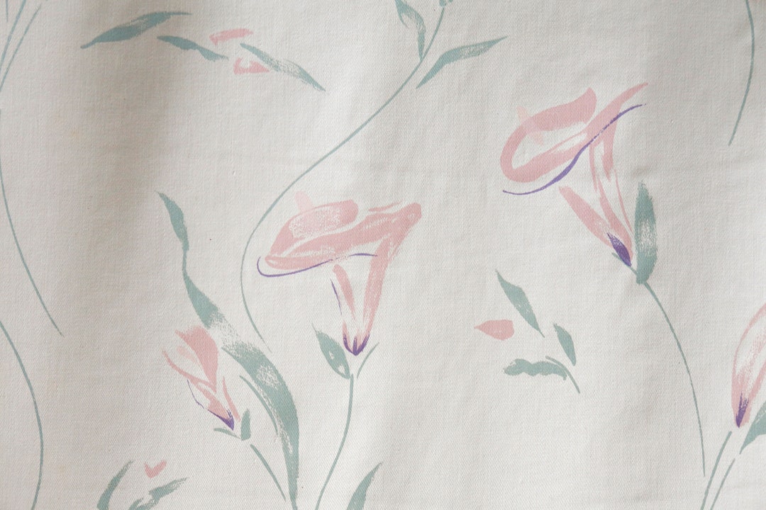 Judscott Handprints Mystique Pattern Fabric 1980's Fabric Vintage Cream ...