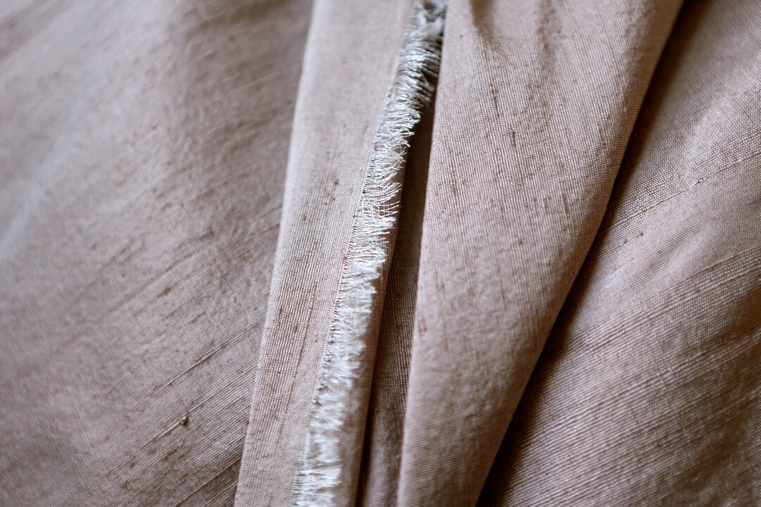 Nubby Purple Pink Cotton Blend Shantung Purple/pink Blush Rose Color ...