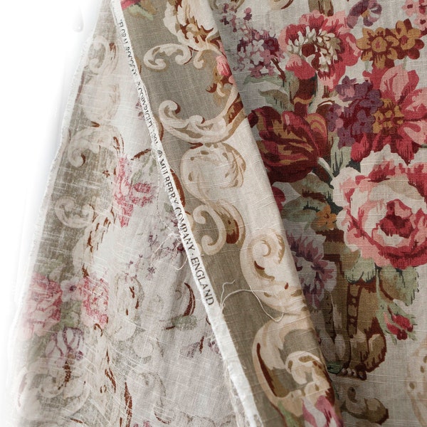 Printed Linen Fabric - Etsy