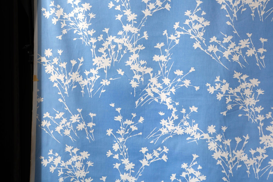 Windy Spray Exclusive Handprint Fabric Quaintance Fabrics Midcentury ...