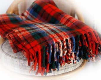 Red Plaid Blanket | Etsy