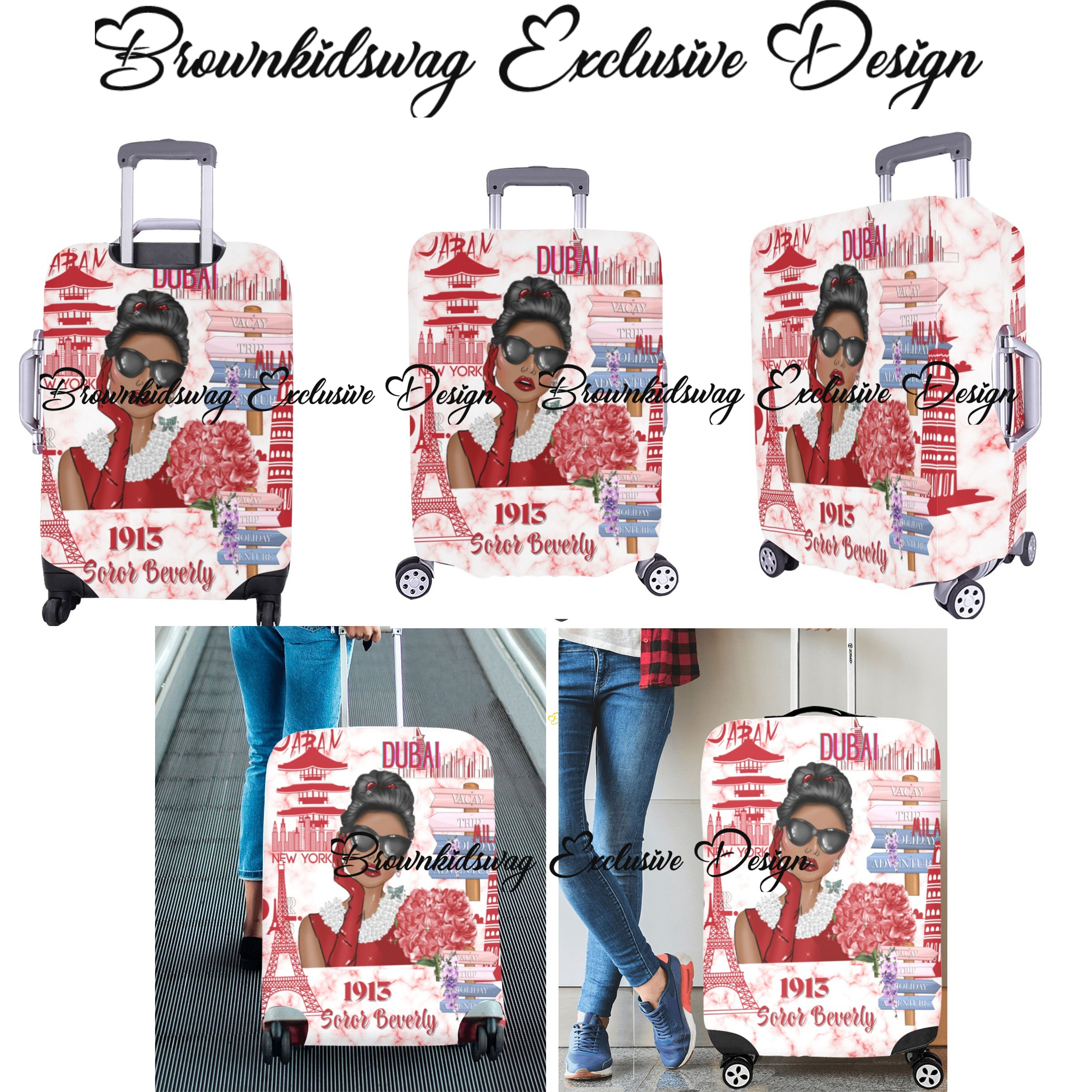 Custom Design Personalized Suitcase Luggage Cover Designed & Sold By ...