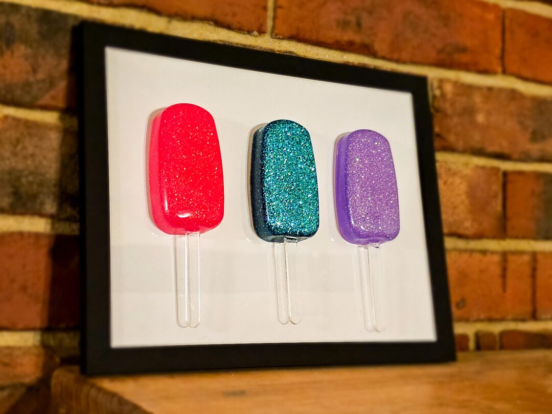 Popsicle Resin Art Resin Popsicle8.5x11 Room Decor Colorful Art Gift ...
