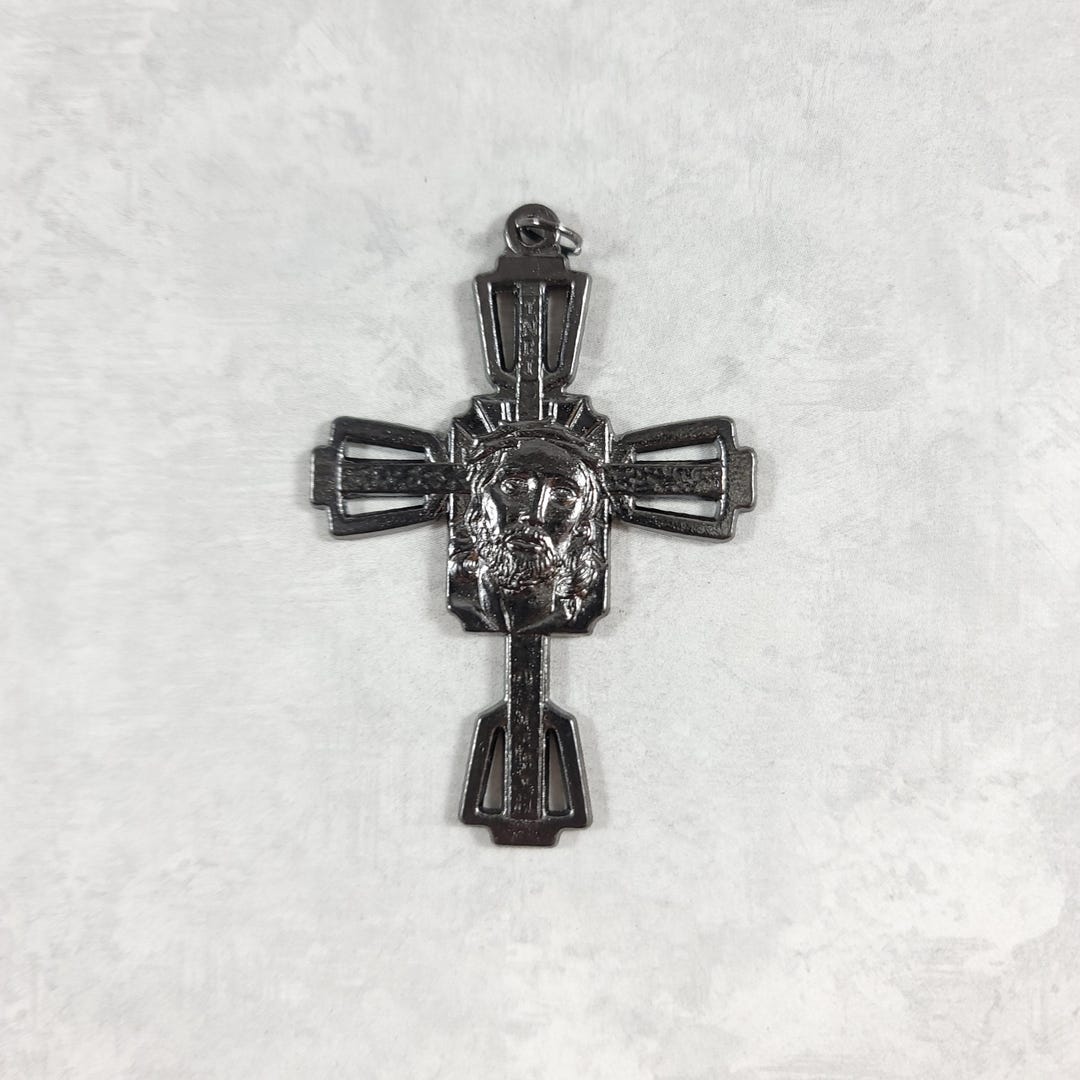Gun Metal Ecce Homo "behold the Man" Crucifix / Jesus Cross Crucifix ...