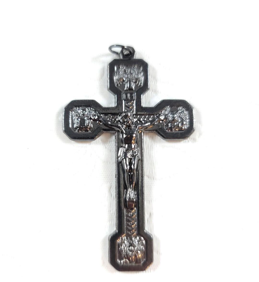 Stations of the Cross Crucifix Gun Metal / Gun Metal Crucifix / Made in ...