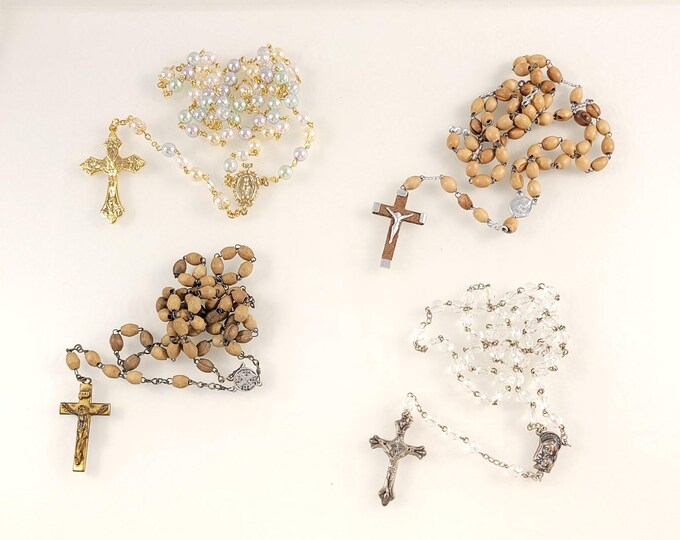 Vintage Catholic Rosary Lot of 4/ Assorted Catholic Rosaries ...