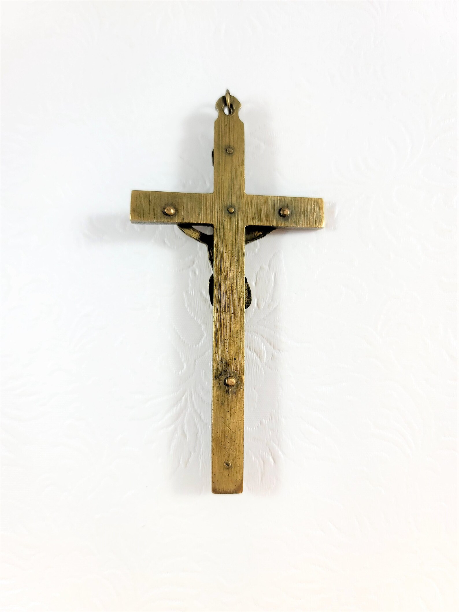 Vintage Distressed Crucifix Skull & Crossbones Wood Inlay - Etsy
