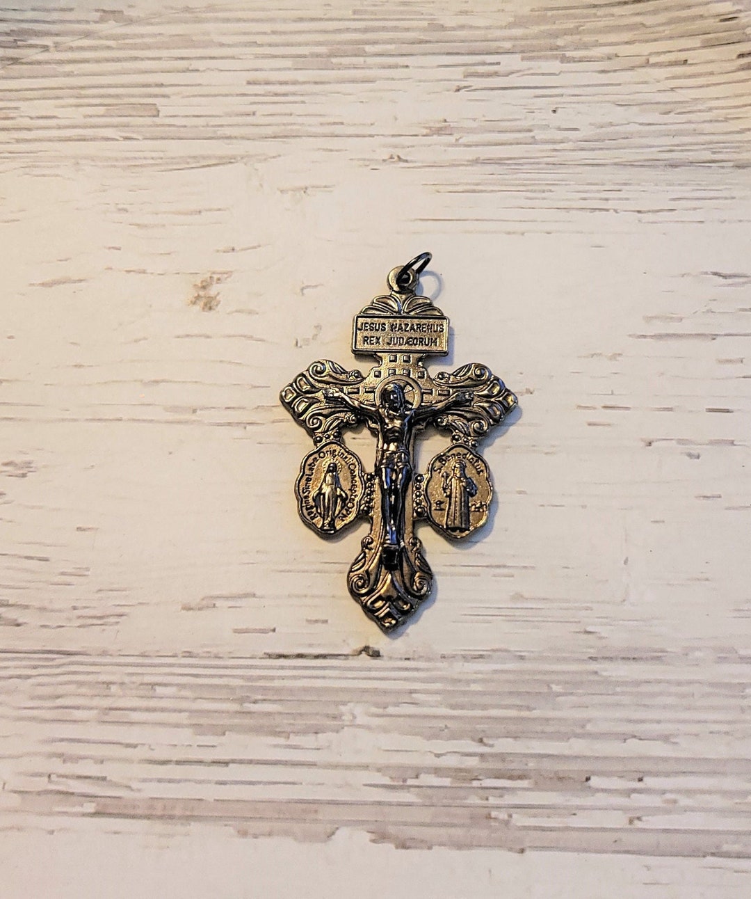Gun Metal Three Way Pardon Indulgence Crucifix With St. Benedict and ...