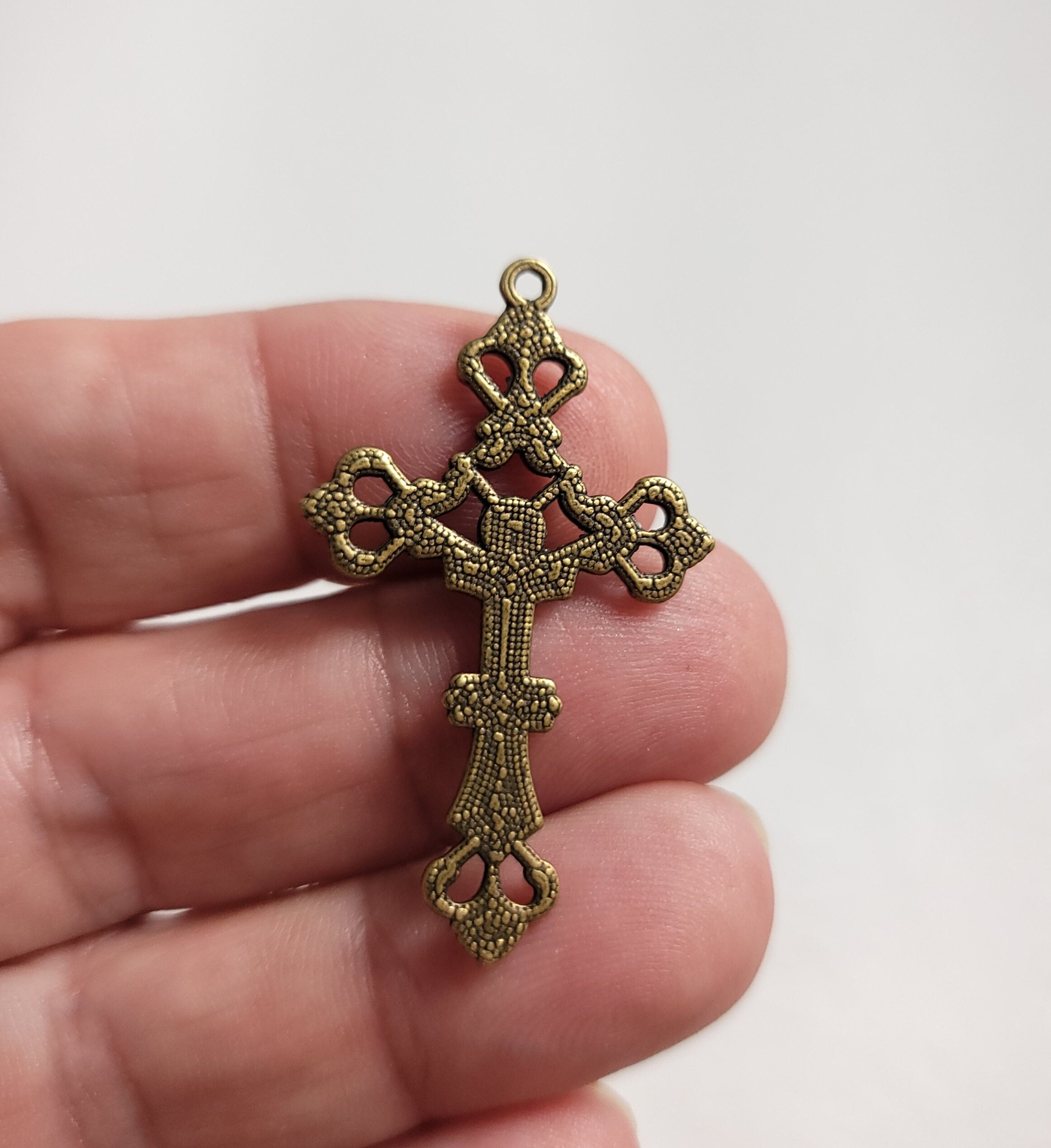 Rosary Crucifix Lot of 2 / Rosary Crosses Antique Bronze Finish ...