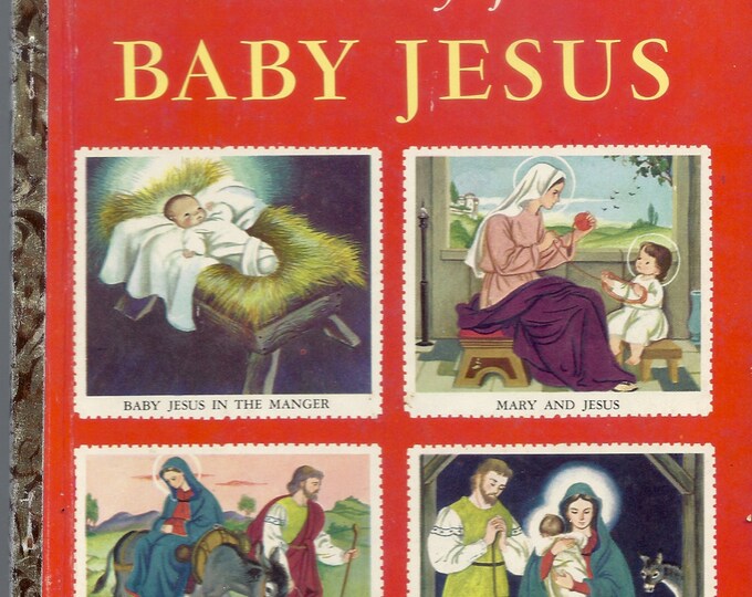 The Story of Baby Jesus Little Golden Stamp Book 1957 Vintage Childrens ...