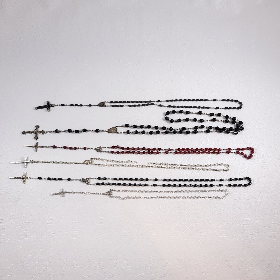 Broken Rosary Lot / Distressed Rosary Beads / Religious Lot Broken ...