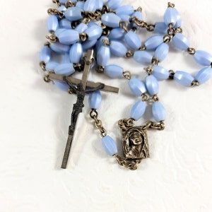 Vintage Blue Rosary / Plastic Beaded Rosary / Boy's Vintage Rosary - Etsy