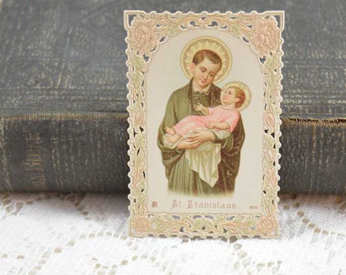 Antique Lace Prayer Card Saint Stanislaus Prayer Card Antique Early ...