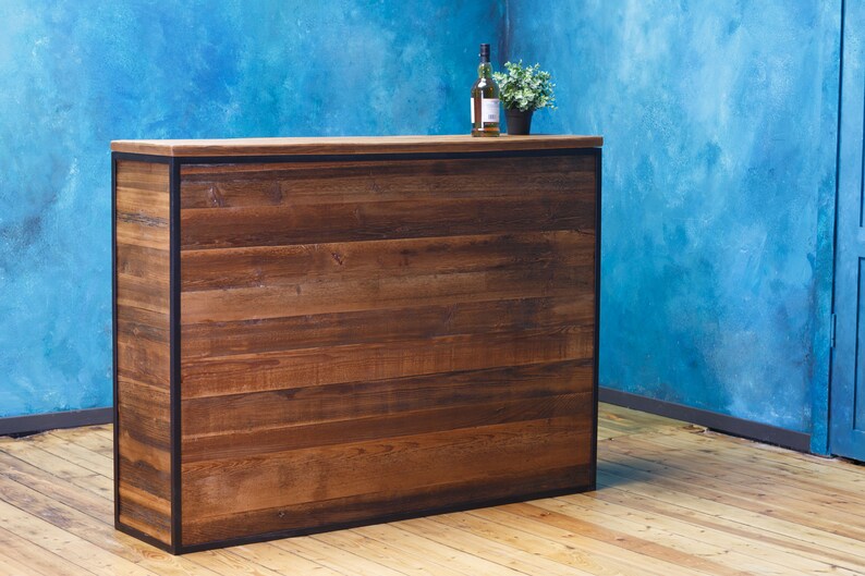 Old Wood Bar Counter Reception Desk - Etsy